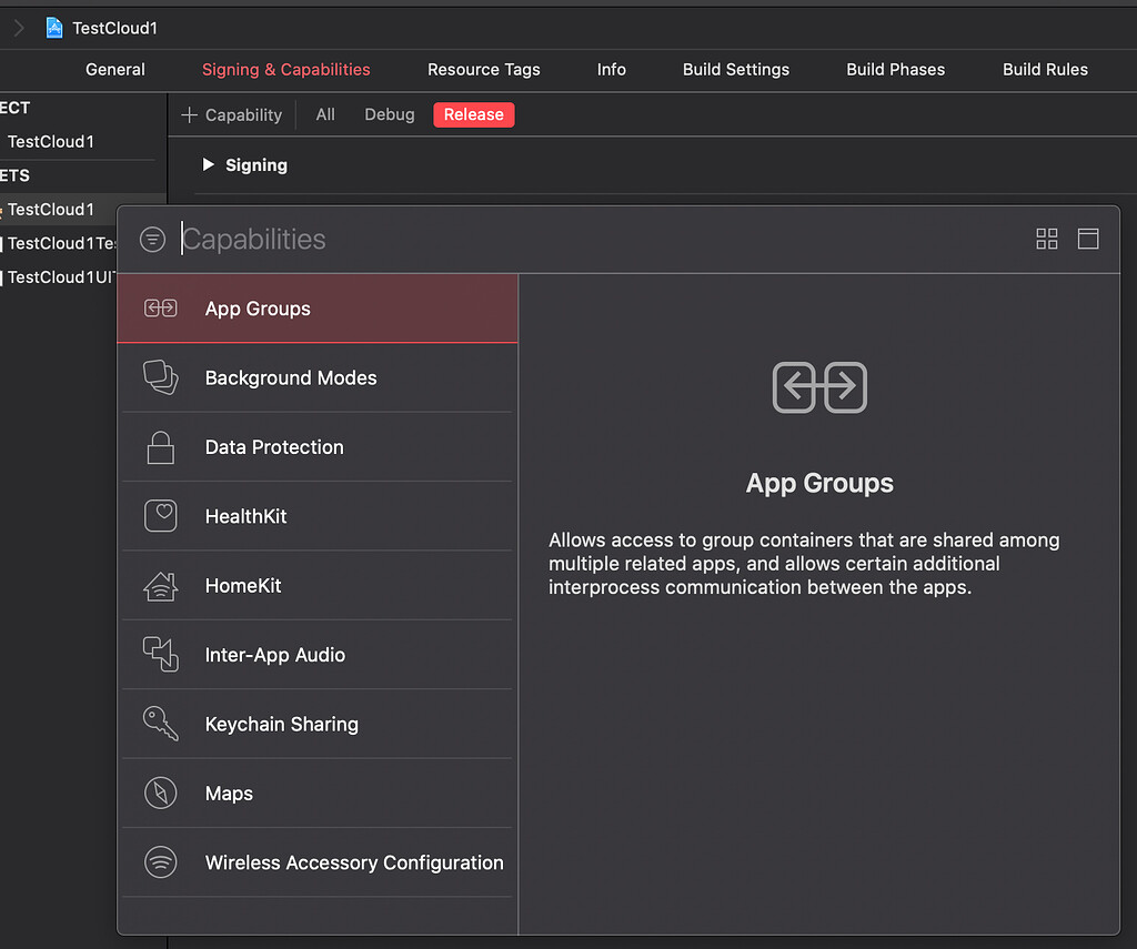 Ajouter des "Capabilities" dans Xcode - Aller plus loin - Purple Giraffe